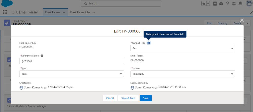 How to Create Field Parser - CTK Email Parser How to Create Field Parser - CTK Email Parser